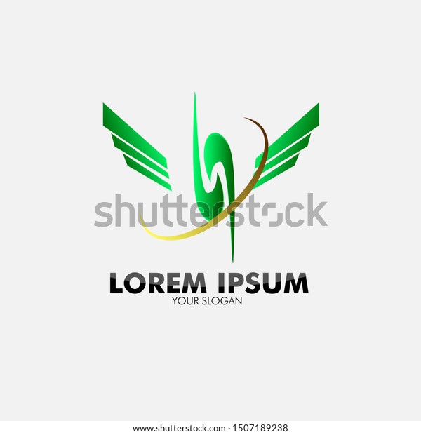 Wind Wings Logo Icon Business Company Stock Vector (Royalty Free ...