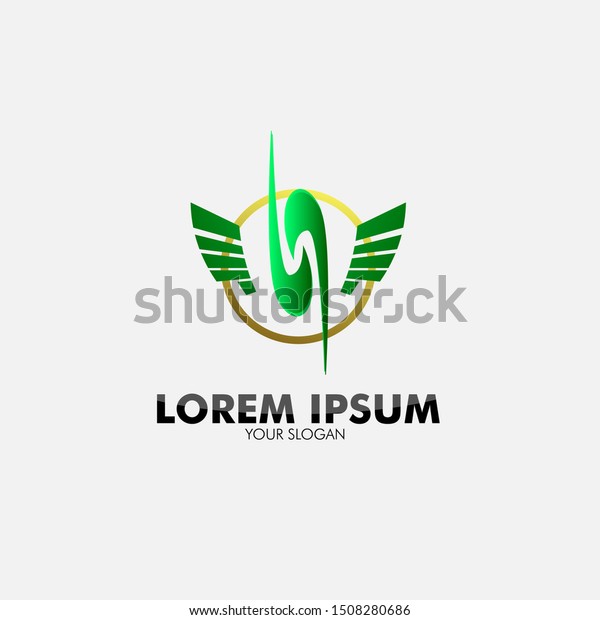 Wind Wings Logo Icon Business Company Stock Vector (Royalty Free ...