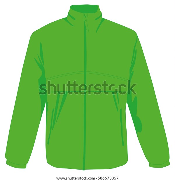 Windcheater Green Realistic Vector Illustration Isolated Stock Vector ...