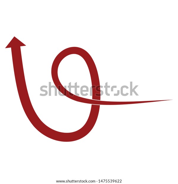 Winding Arrow Icon Vector Illustration Stock Vector (Royalty Free ...