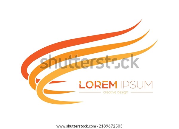 Winding Line Illustration Template Logo Sticker Stock Vector (Royalty ...