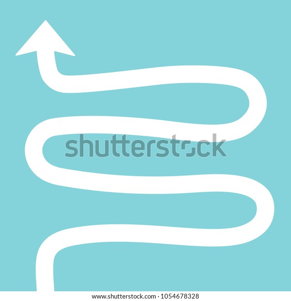 Winding Road Arrow Vector Illustration Stock Vector (Royalty Free ...