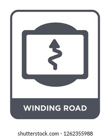 Winding Road Icon Vector On White Stock Vector (Royalty Free ...