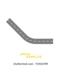 Winding Road Template On White Background Stock Vector (Royalty Free ...