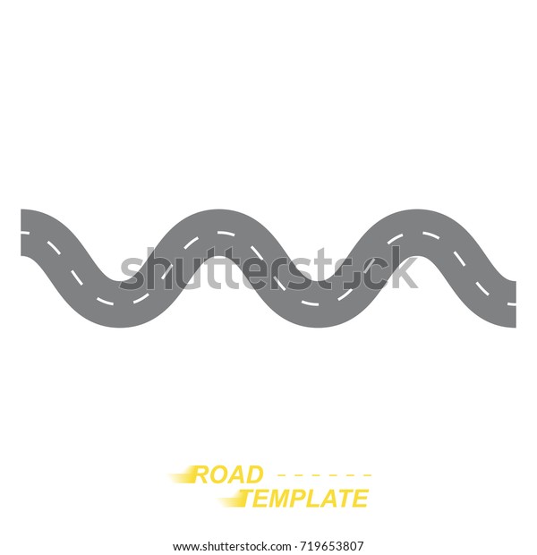 Winding Road Template On White Background Stock Vector (Royalty Free ...