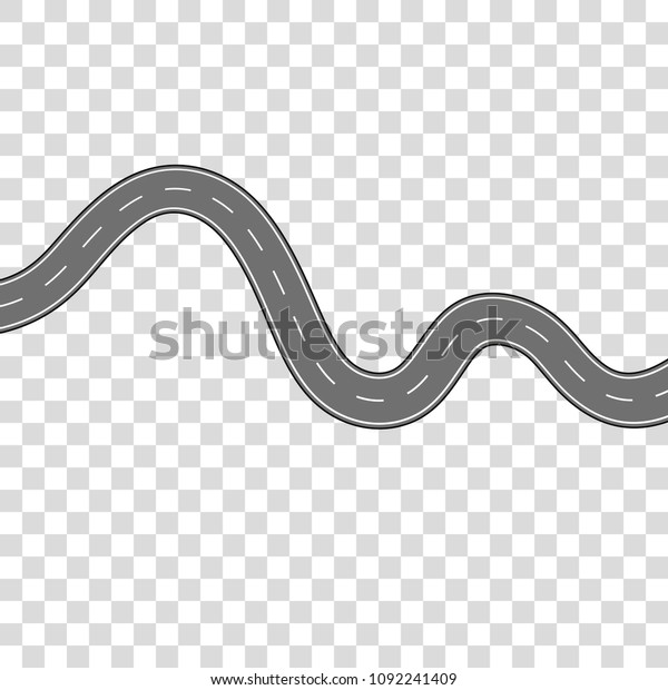 Winding Road Vector Illustration Stock Vector (Royalty Free) 1092241409 ...