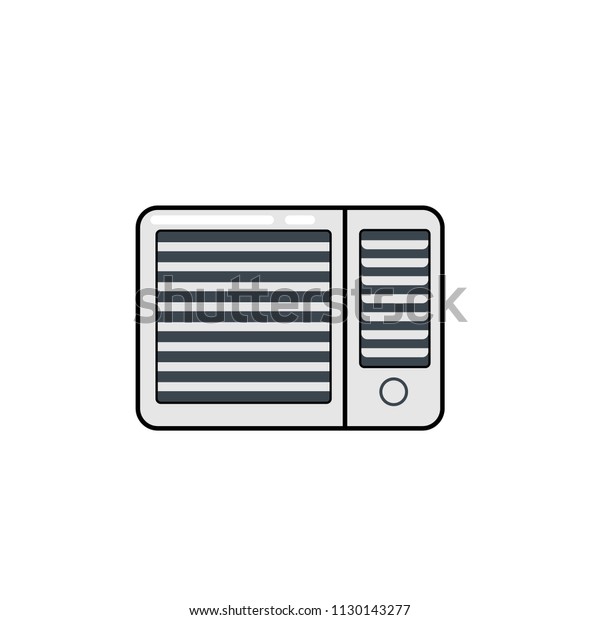 Window Air Conditioner Icon Clipart Image Stock Vector (Royalty Free ...