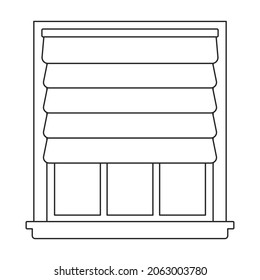 Window Blind Vector Outline Icon Vector Stock Vector (Royalty Free ...