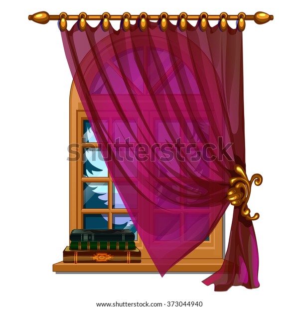 Window Books On Windowsill Vector Stock Vector (Royalty Free) 373044940 ...
