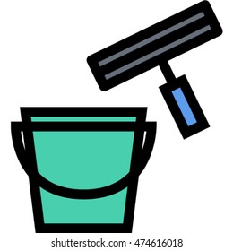 Window Cleaning Outline Icon Stock Vector (Royalty Free) 474616018 ...