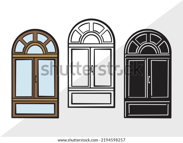 Window Clipart Svg Printable Vector Illustration Stock Vector (Royalty ...