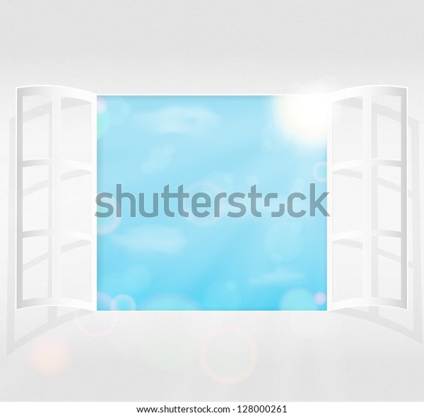 Window Cut Out Paper Real Bright Stock Vector (Royalty Free) 128000261 ...