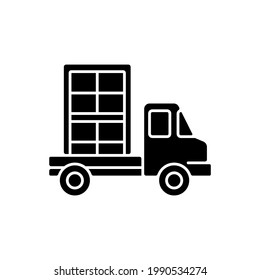 Window Delivery Black Glyph Icon Customer Stock Vector (Royalty Free ...
