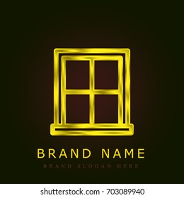 Window Golden Metallic Logo Stock Vector (Royalty Free) 703089940 ...