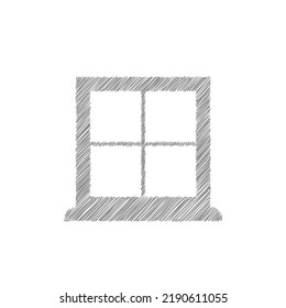 Window Grey Sketch Vector Icon Vector Stock Vector (Royalty Free ...