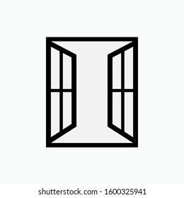 Window Icon Architecture Element Illustration Simple Stock Vector ...