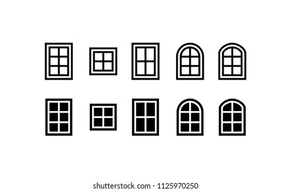 Window Icon Design Vector Symbol House Stock Vector (Royalty Free ...