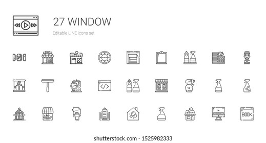 Window Icons Set Collection Window Shop Stock Vector (Royalty Free ...