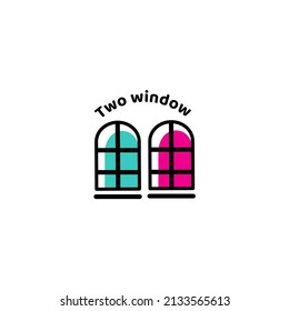 Window Logo Design Isolated On White Stock Vector (Royalty Free ...