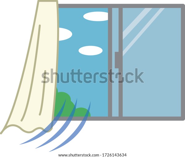 Window Open Ventilate Breeze Fresh Air Stock Vector (Royalty Free ...