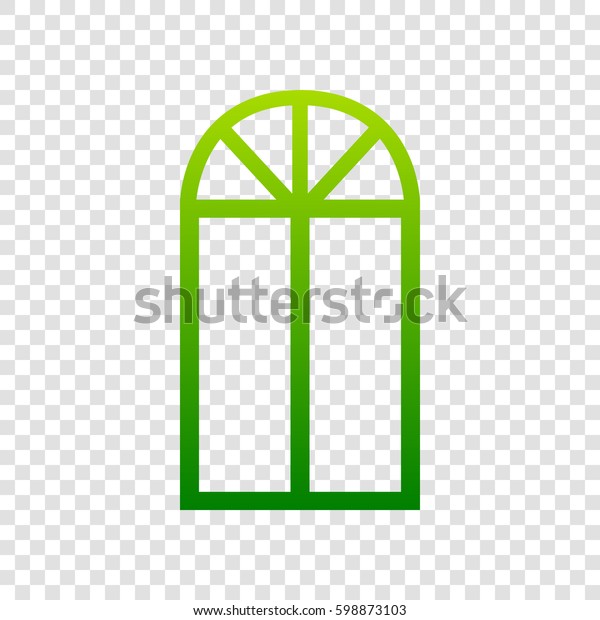 Window Simple Sign Vector Green Gradient Stock Vector (Royalty Free ...