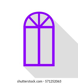 Window Simple Sign Violet Icon Flat Stock Vector (Royalty Free ...
