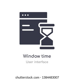 Window Time Outline Icon Isolated Line Stock Vector (Royalty Free ...