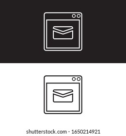Windowed Received Mail Email Message Logo Stock Vector (Royalty Free ...