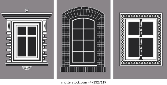 Windows Classic Design Isolated On Grey Stock Vector (Royalty Free ...