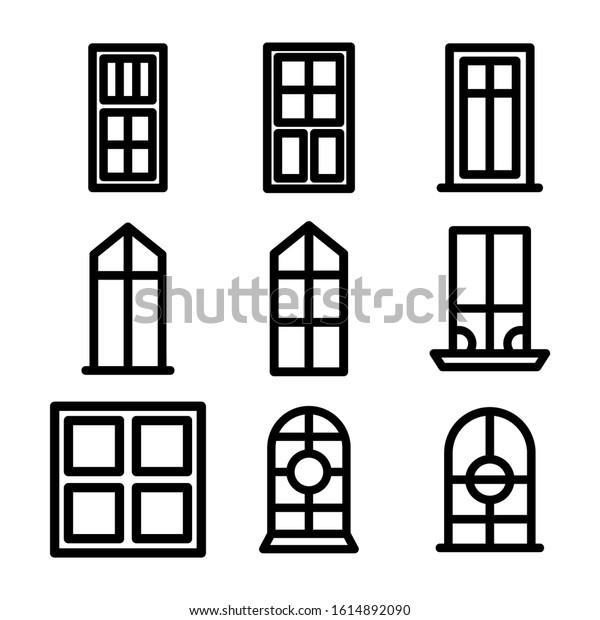 Windows Icon Isolated Sign Symbol Vector Stock Vector (Royalty Free ...