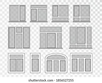 Windows Set Vector Set Glass Windows Stock Vector (Royalty Free ...