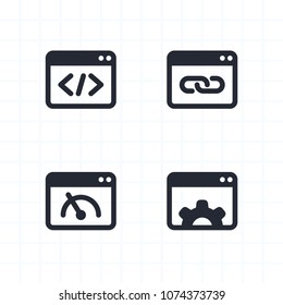 Windows Settings Cutout Icons Set 4 Stock Vector (Royalty Free ...