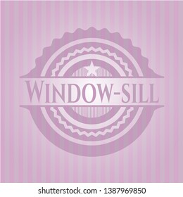 Windowsill Pink Emblem Vector Illustration Detailed Stock Vector ...