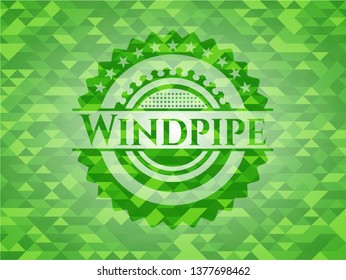Windpipe Realistic Green Mosaic Emblem Stock Vector (Royalty Free ...