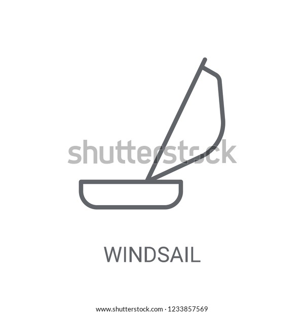 Windsail Icon Trendy Windsail Logo Concept Stock Vector (Royalty Free ...