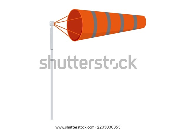 Windsock Reflective Strips Wind Speed Vector Stock Vector (Royalty Free ...