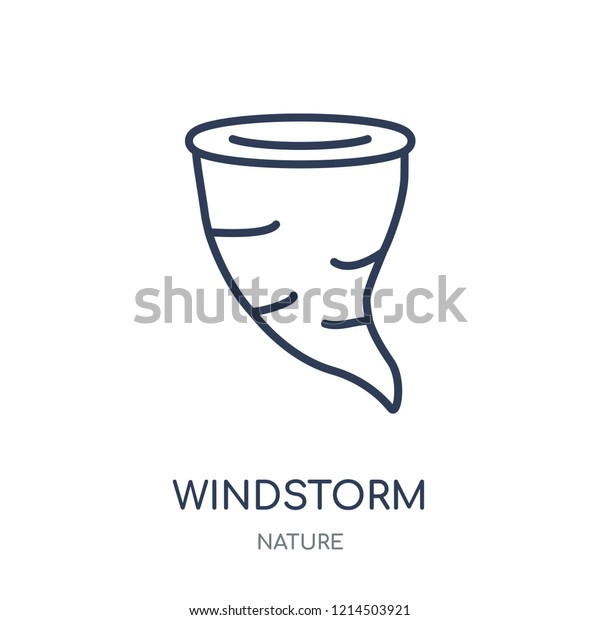Windstorm Icon Windstorm Linear Symbol Design Stock Vector (Royalty ...