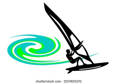 Windsurfing Graphic Vector Quality Stock Vector (Royalty Free ...
