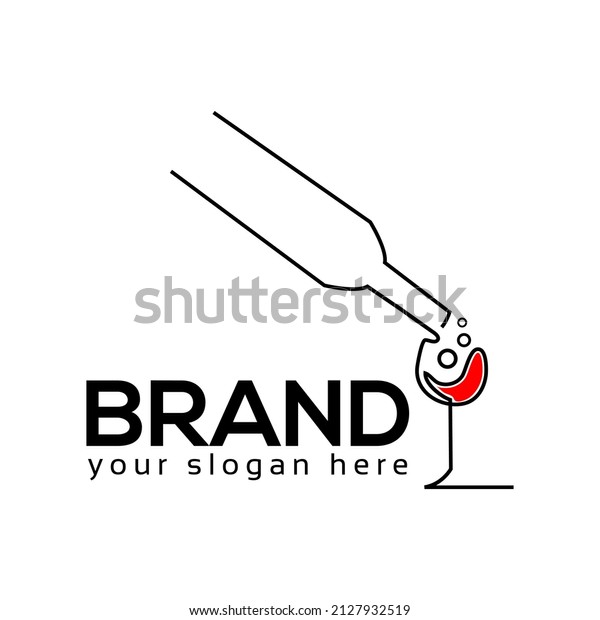Wine Bar Logo Vector Flat Design Stock Vector (Royalty Free) 2127932519 ...