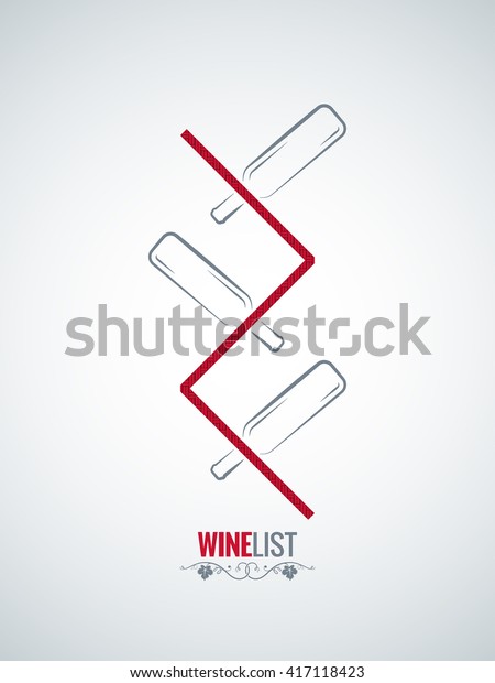 Wine Bottle Menu List Design Vector: เวกเตอร์สต็อก (ปลอดค่าลิขสิทธิ์ ...