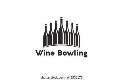 Wine Bowling Logo Stock Vector (Royalty Free) 643536175 | Shutterstock