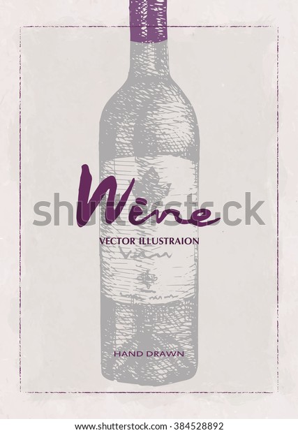 Wine Design Templatewine Menu Drawing Hand Stock Vector (Royalty Free ...