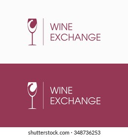 Wine Logo Template Concept Corporate Identity Stock Vector (Royalty ...