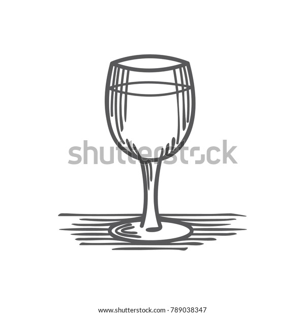 Wine Glass Line Art Vector Stock Vector (Royalty Free) 789038347 ...