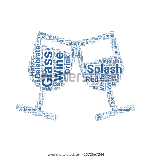 Wine Glass Word Cloud Tag Cloud Stock Vector (Royalty Free) 1372567244 ...