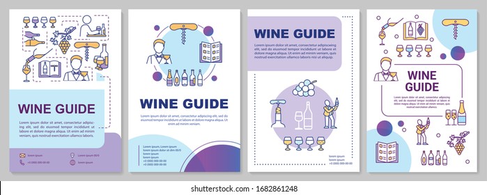 Wine Guide Brochure Template Beverage Restaurant Stock Vector (Royalty ...