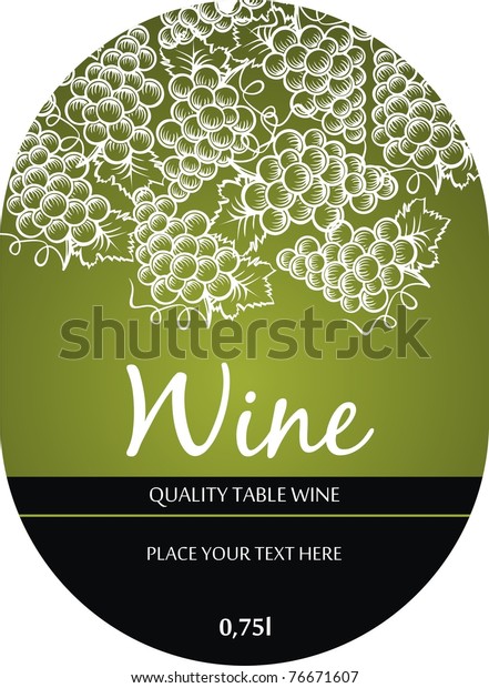 Wine Label Stock Vector (Royalty Free) 76671607 | Shutterstock