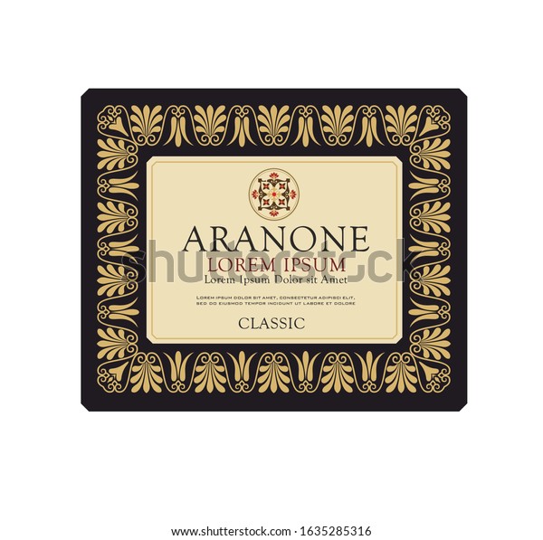 Wine Label Red Amarone Chianti Prosecco Stock Vector (Royalty Free ...