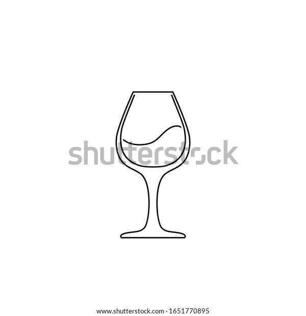 Wine Line Icon Symbol Logo Template Stock Vector (Royalty Free ...