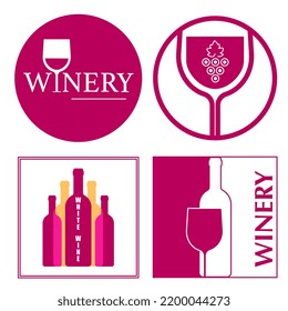 Wine Logo Logo Set Wine Bar Stock Vector (Royalty Free) 2200044273 ...